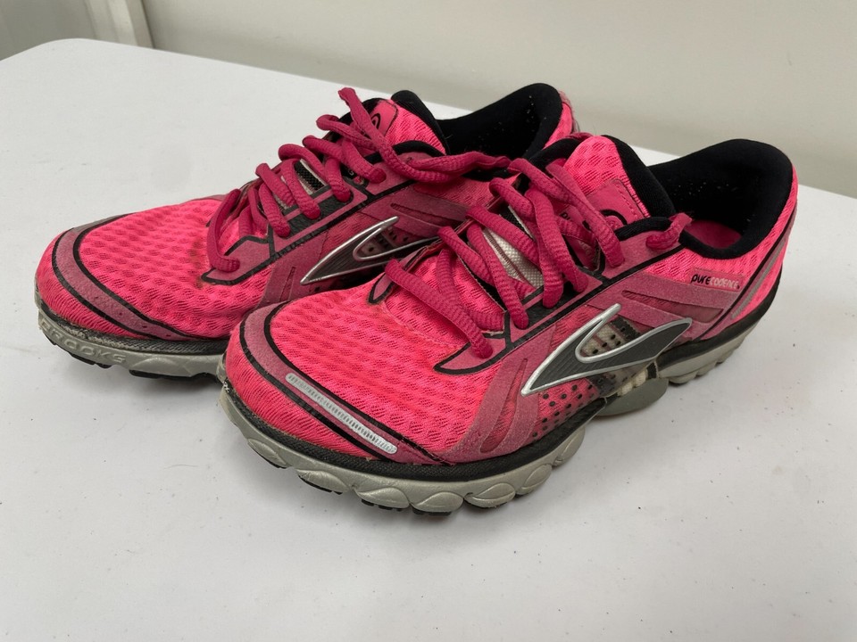 Brooks Womens 5.5 Pure Cadence Running Shoes Neon Pink Black 1201041 | eBay