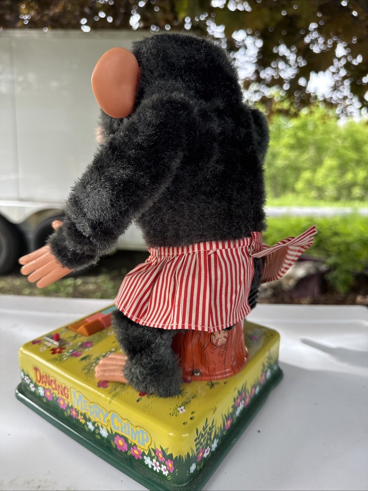 Vintage Dancing Merry Chimp Clapping Monkey w/ Original Box. Partially ...