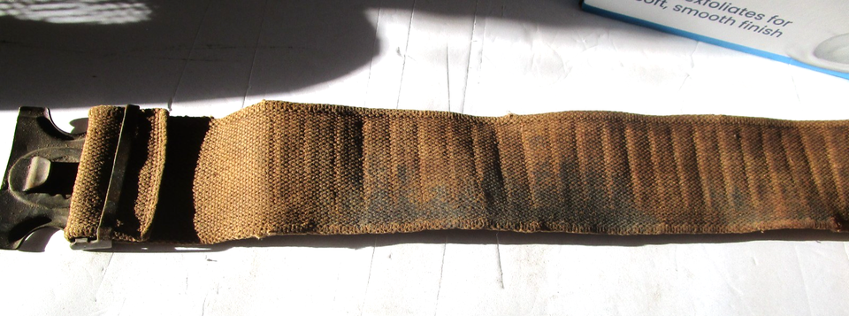 Original Anson Mills Woven Cartridge Belt w Dog's Head Brass Buckle ...