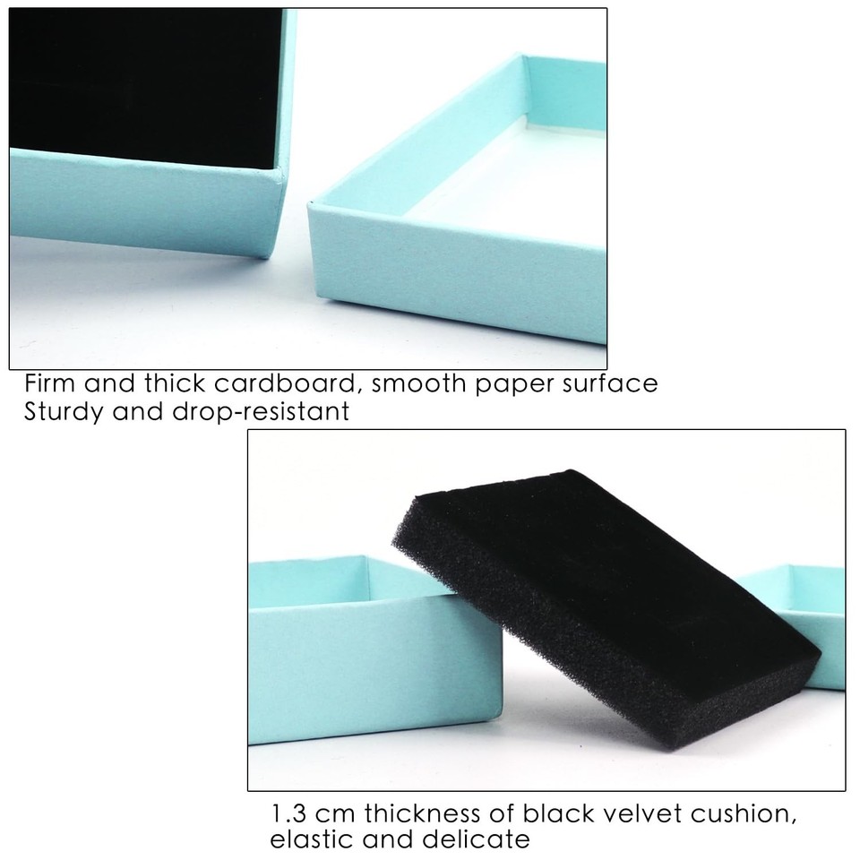 Gift Box Necklace Earring Ring Box Gift Box,12 Pieces Square Cardboard ...