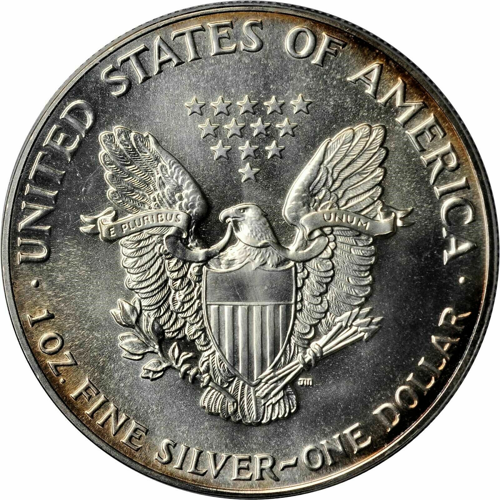 1988 American Silver Eagle PCGS MS68 "BEAUTIFUL NATURALLY TONED" | eBay