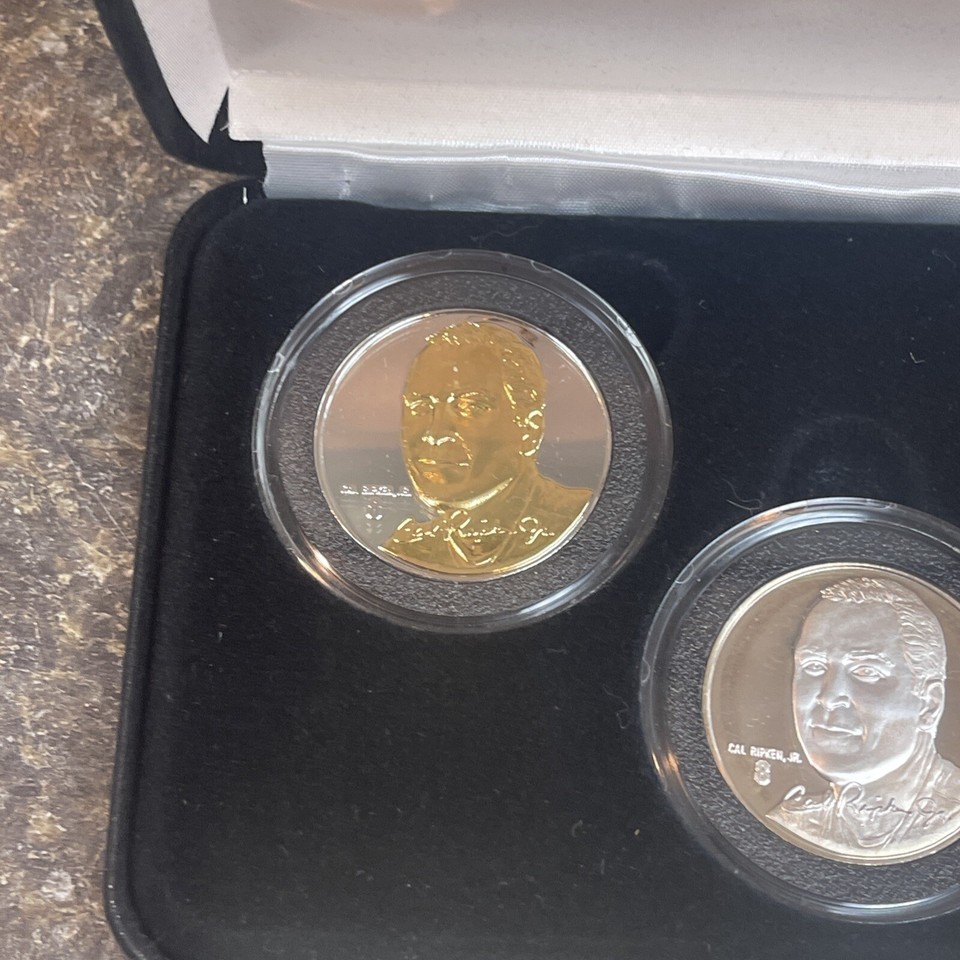 Super RARE Cal Ripken Jr. Highland Mint Coin Set: Gold, Silver and ...