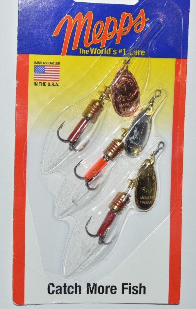 3 lures mepps aglia pro's choice spinners pac assortment size 1 blade ...
