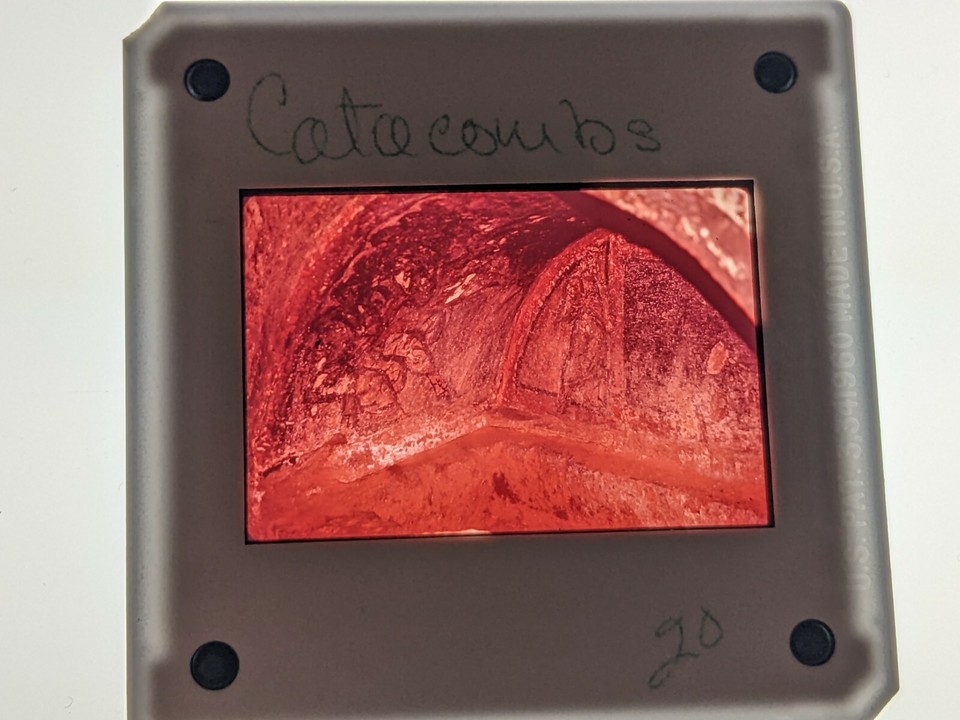 1970s Rome, Italy Catacombs 35mm Photo Slide Shaft Chamber Cemetery ...