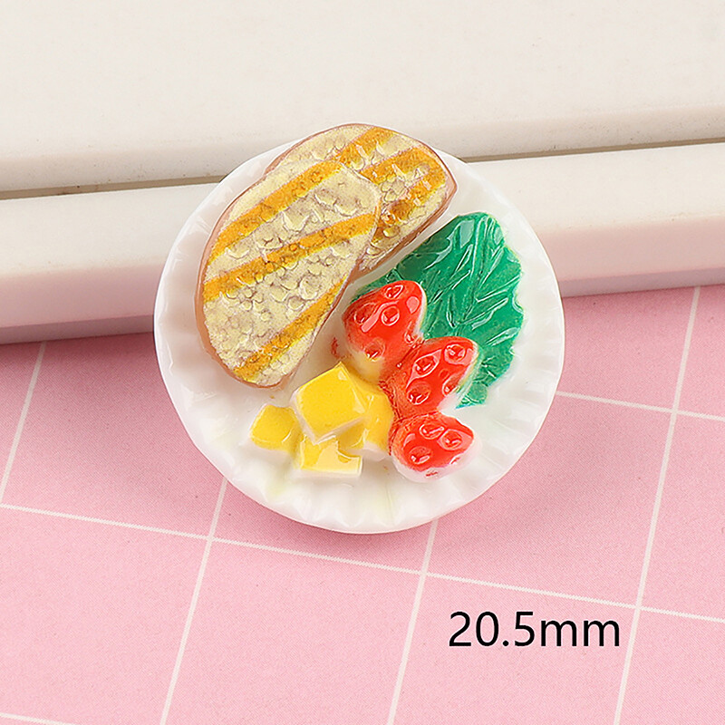 6pcs Mini Dim Sum Platter DIY Miniature Landscape Decors Doll House ...
