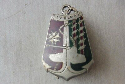 Ancienne insigne / médaille, 43e BIMA Bataillon Infanterie Marine ...