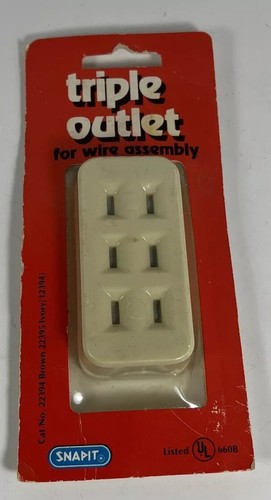 Triple Outlet Snap It For Wire Assembly 2-Prong Made In America | eBay