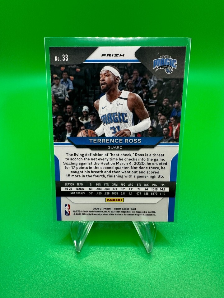 2020 Panini Prizm Terrence Ross #33 - Orlando Magic - Silver Parallel ...