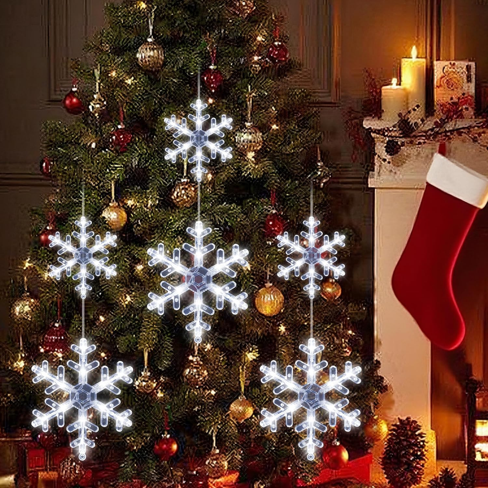 [Timer] Christmas Window Decorations, 3 Pack Snowflake Christmas Window ...