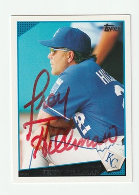 Trey Hillman Signed 2009 Topps Card #74 Auto Kansas City Royals ...