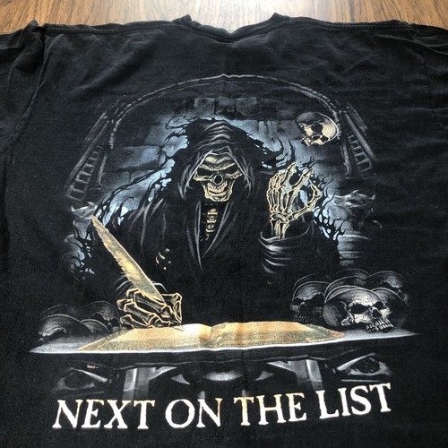 New Generation Metal T Shirt Men 2XL Grim Reaper Skull Gold Glitter ...