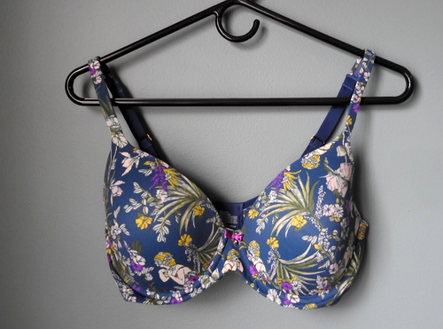 Soma Intimates Embraceable Full Coverage Bra, Blue Floral Size 34DD | eBay