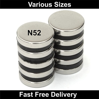 N52 Magnets Strong Various Size 2-40mm DIY, Craft, Small Disc Magnet ...
