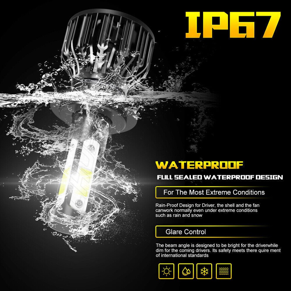 2x LED H7 Bulbs Headlight 6000K Kit Replace Xenon Hi/Low Beam Canbus ...