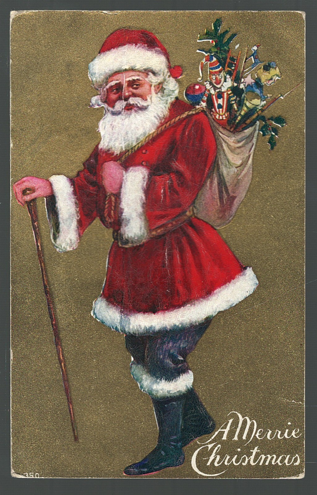 Santa Claus Christmas Postcard 1909 Windsor Missouri to Selma ...