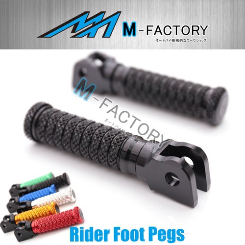 Black M-Grip Rider Front Foot Pegs For VFR 800 F ABS Interceptor 800 98 ...