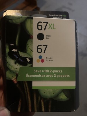 Genuine HP 67 XL Black 67 Tricolor 2 Pack Sealed EXP 9/2025 3YP30AN | eBay