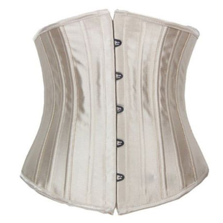 Black 28 Bones Bustier Boned Waist Training Underbust Lace Up Corset ...