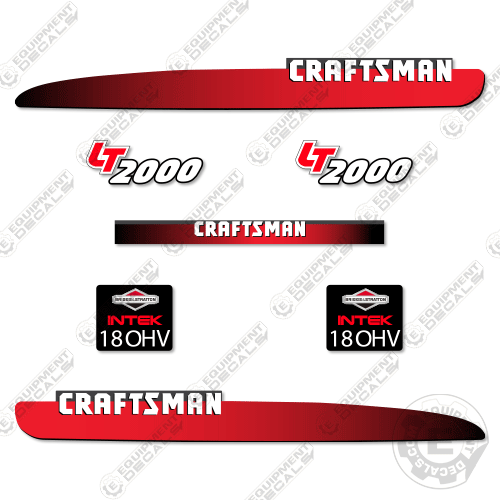 Fits Craftsman LT2000 Decal Kit Mower - 7 YEAR OUTDOOR 3M VINYL! | eBay