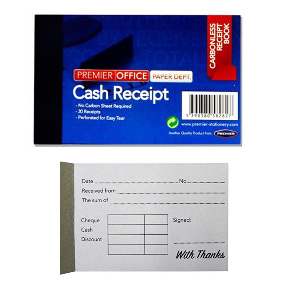 Invoice Receipt Book Cash Carbonless 30 Receipts Perforated | eBay