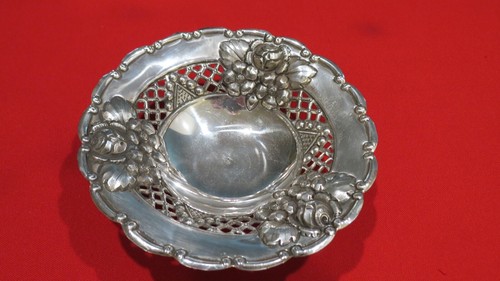 STERLING SILVER GREEK XEIPOE 925 5 7/8" REPOUSSE BOWL IN ROCOCO STYLE ...