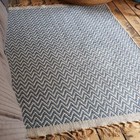 Scandi Recycled Cotton Jute Herringbone Soft Rugs 90 x 150 cm ...