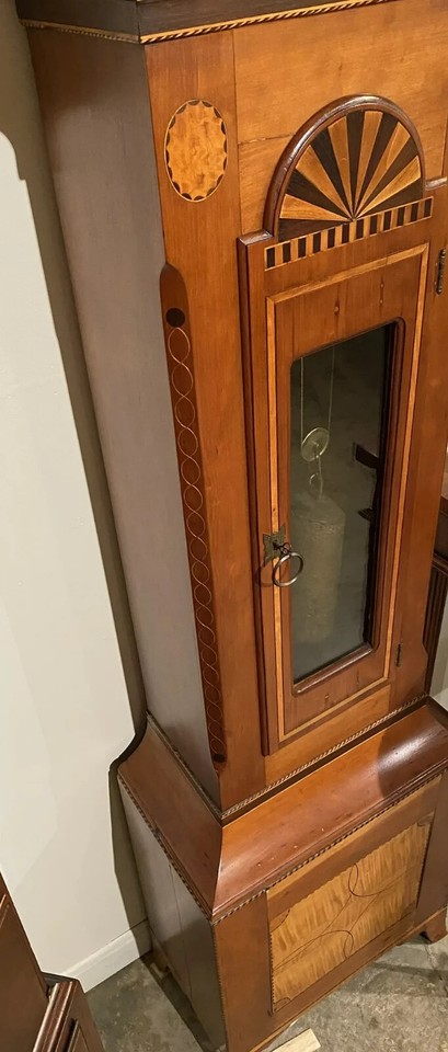 PA 19th Century Federal Cherry Tall Case Clock, Jedediah Weiss ...