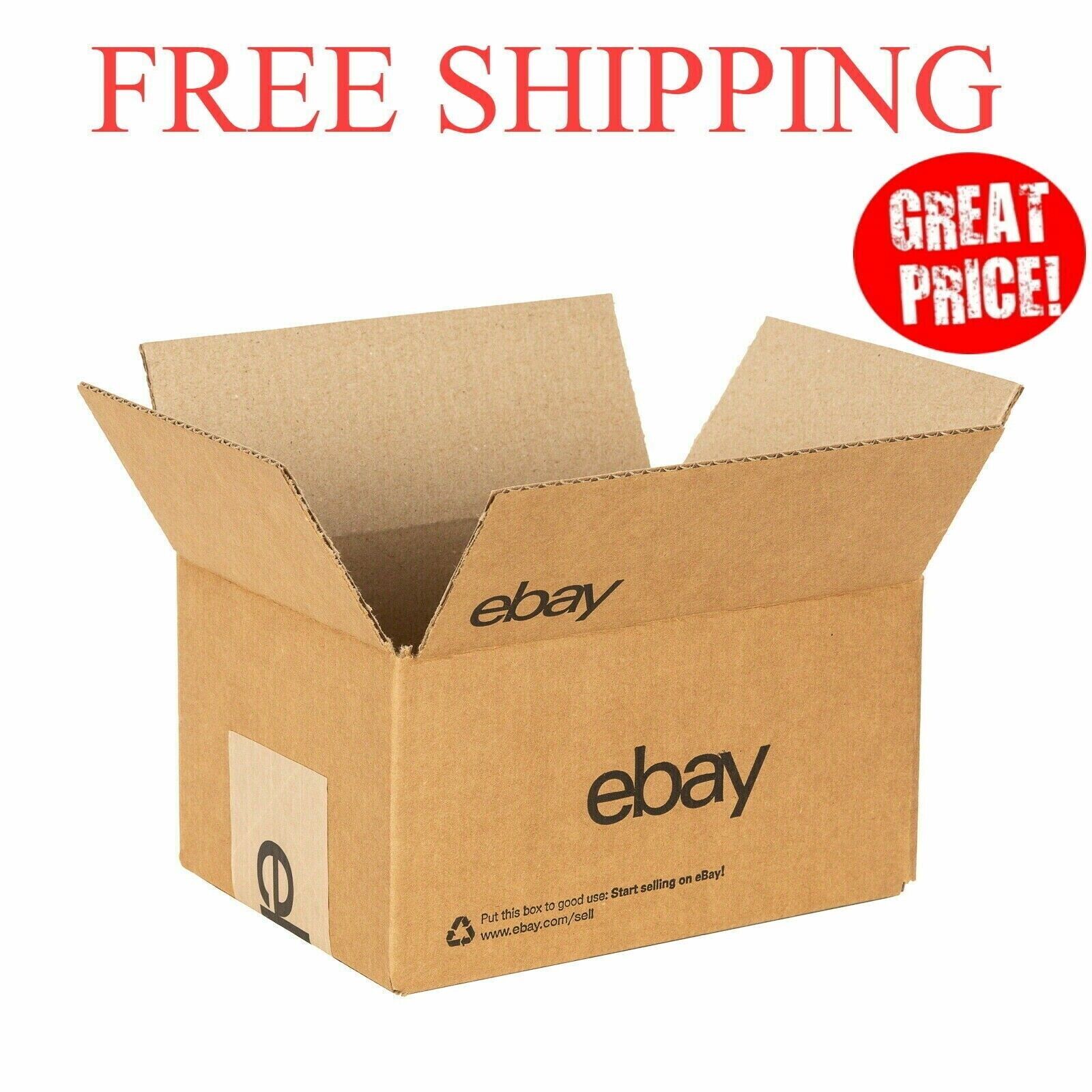 8x6x4 Cardboard Packing Box - Lot of 30-Black Logo Easily Folded for ...