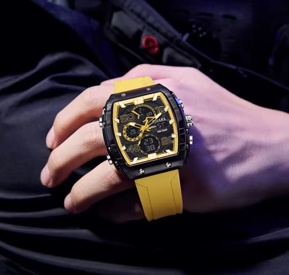 Orologio Richard Fashion Style Rapper Mille Colorful Dial Black Yellow ...