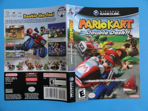 NINTENDO GAMECUBE MARIO KART DOUBLE DASH ORIGINAL COVER ART **NO GAME ...