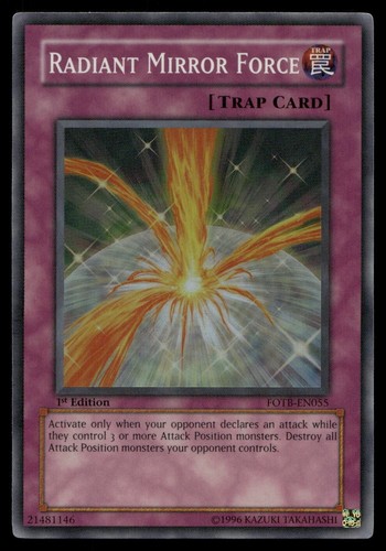 Yugioh Radiant Mirror Force FOTB-EN055 Ultimate Rare 1st Edition | eBay