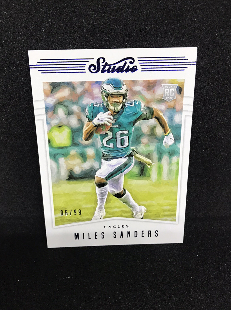 2019 Panini Chronicles Stuido Miles Sanders Rookie Card Blue SP /99 ...