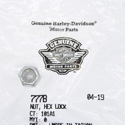 Harley-Davidson Hex Lock Nut Part Number - 7778 | eBay