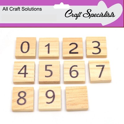 WOODEN SCRABBLE NUMBERS & SYMBOLS - 0 1 2 3 4 5 6 7 8 9 @ & | eBay