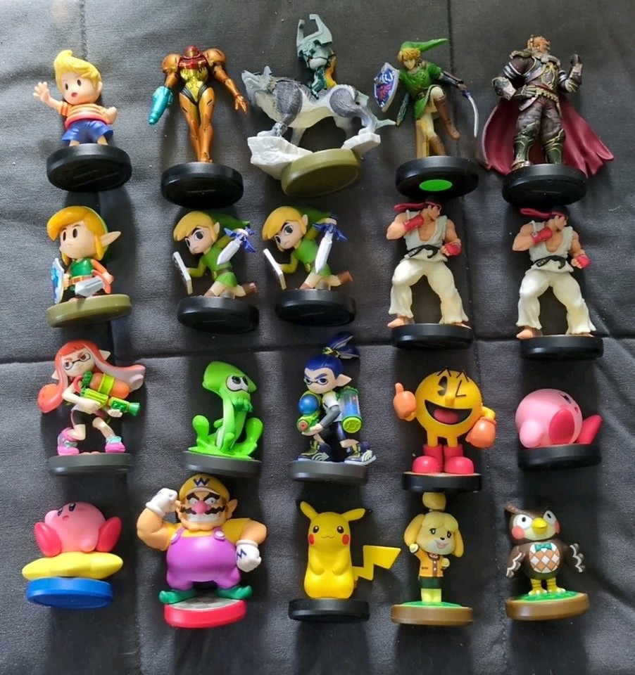 Nintendo Amiibo Lot of 25 Figures Zelda Pokemon Metroid Kirby Splatoon ...