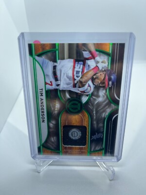 2022 Topps Tribute Tim Anderson Stamp Of Approval Green Jersey Patch ...