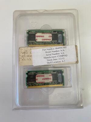 Compaq 004994-001 8 MB (2x4MB) Memory Modules FRU 218070-001 | eBay ...