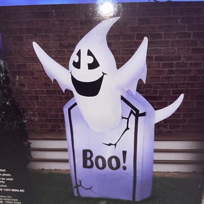 NEW Halloween Projection Inflatable Ghost Tombstone Spooky Boo Scary ...