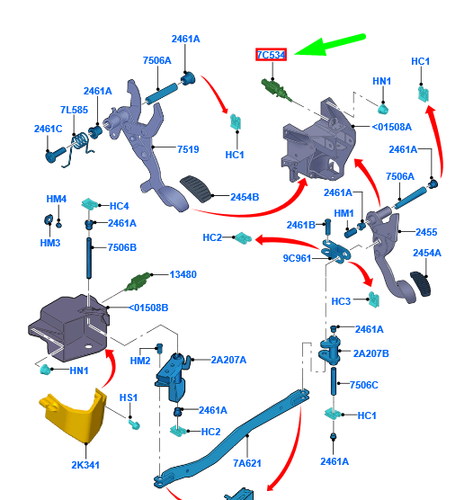 FORD KA MK2 Brake Pedal Switch RHD 1873048 ES51-7C534-AC NEW GENUINE | eBay