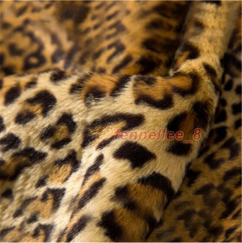 Women Faux Fur Coats Leopard Imitation Mink Long Coat Female Fur ...