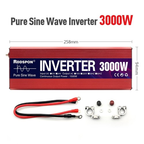 Pure Sine Wave Inverter Car Mini Voltage Transformer 12V 24V To AC 110V ...
