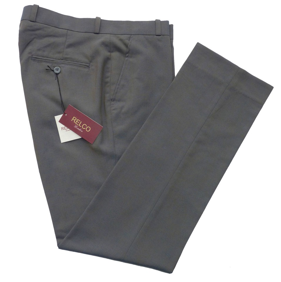 Relco Sta Press Trousers Dogtooth Tonic POW Black Stay Pressed Prest ...