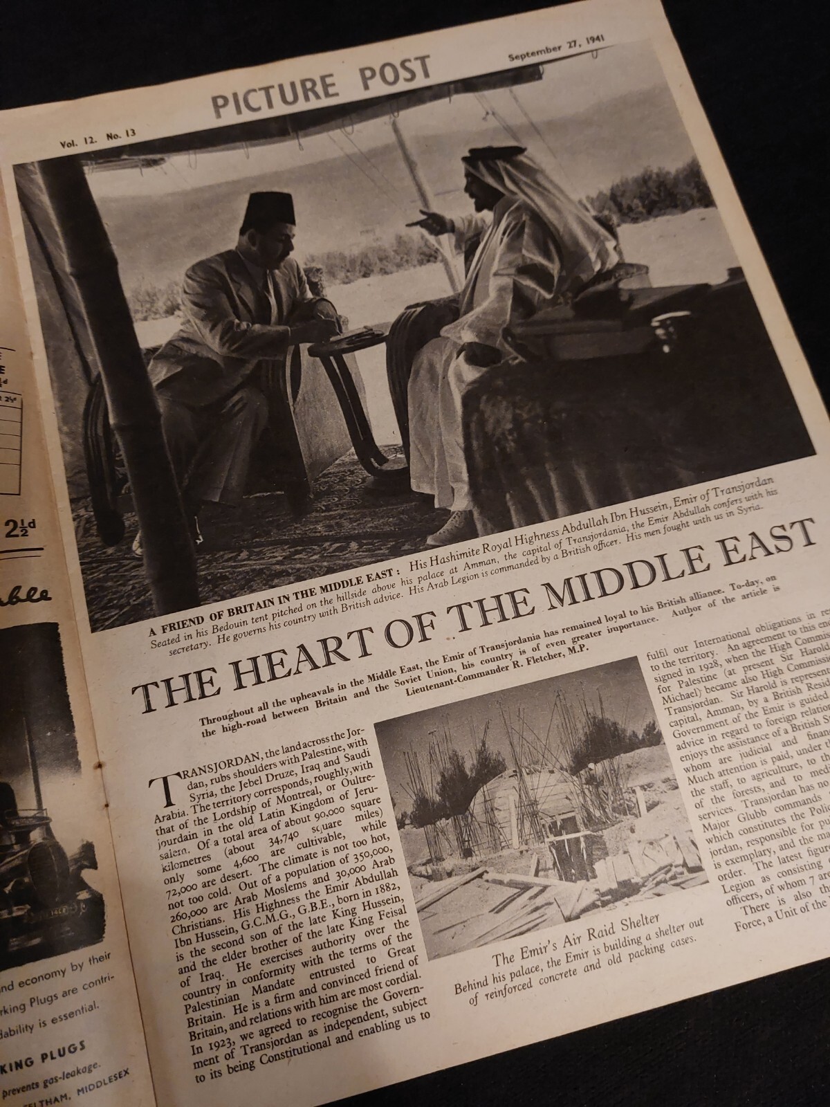 Picture Post Magazine 27 SEPTEMBER 1941 WWII Jordan British PoWs Black ...