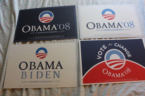 4 Barack Obama & Joe Biden 2008 Official Campaign Poster 11x17 Rally ...
