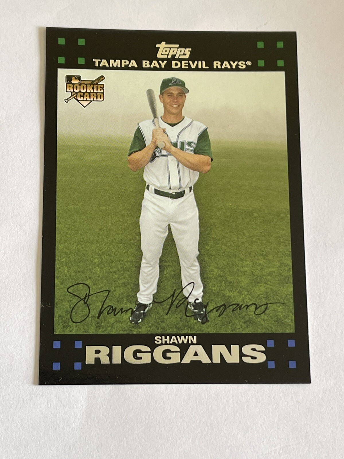 TOPPS 2007 MLB SHAWN RIGGANS #274 CATCHER DEVIL RAYS ROOKIE BASEBALL ...