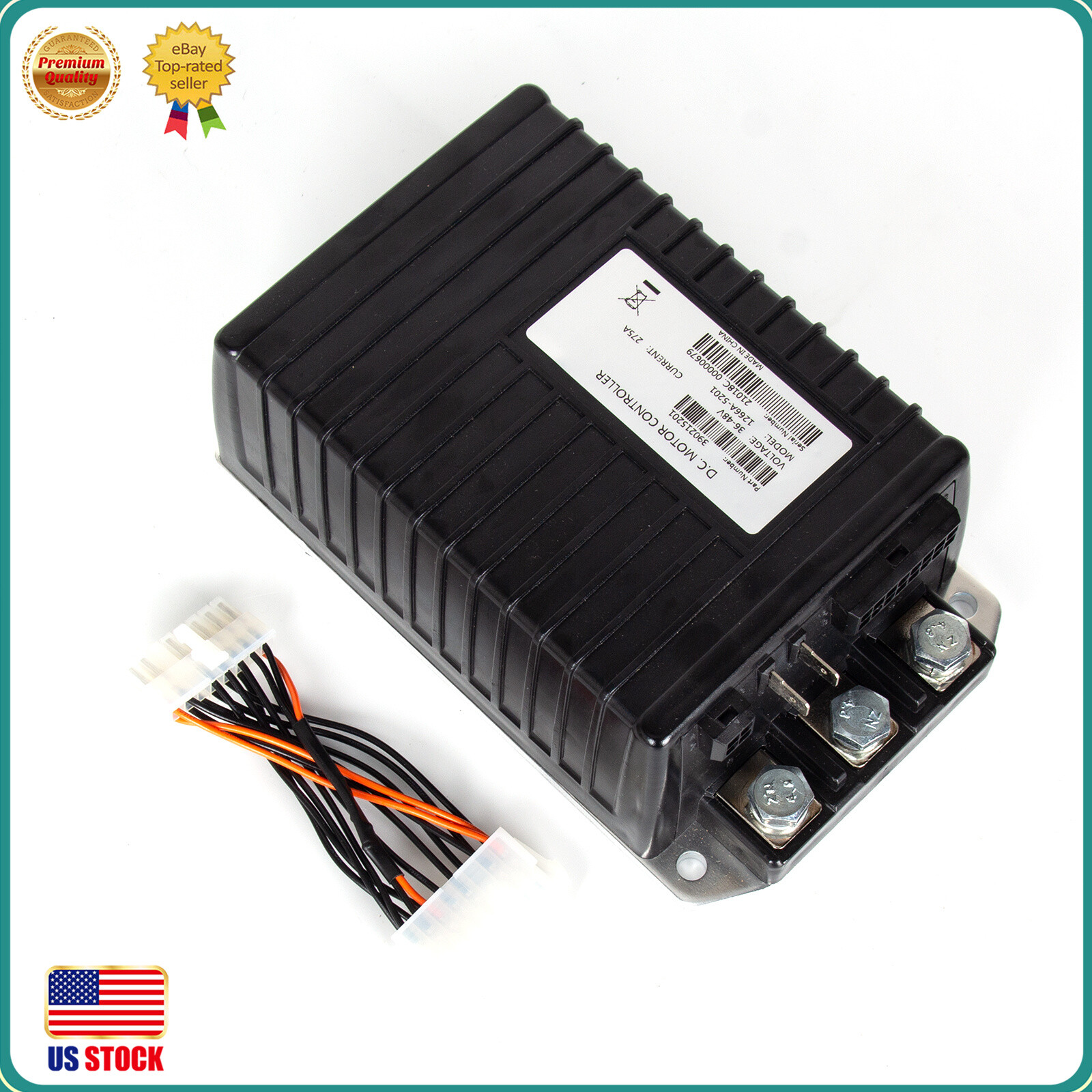Curtis/Club Car Controller 2004-2009 1510A-5250,51 #101956503to 48v ...