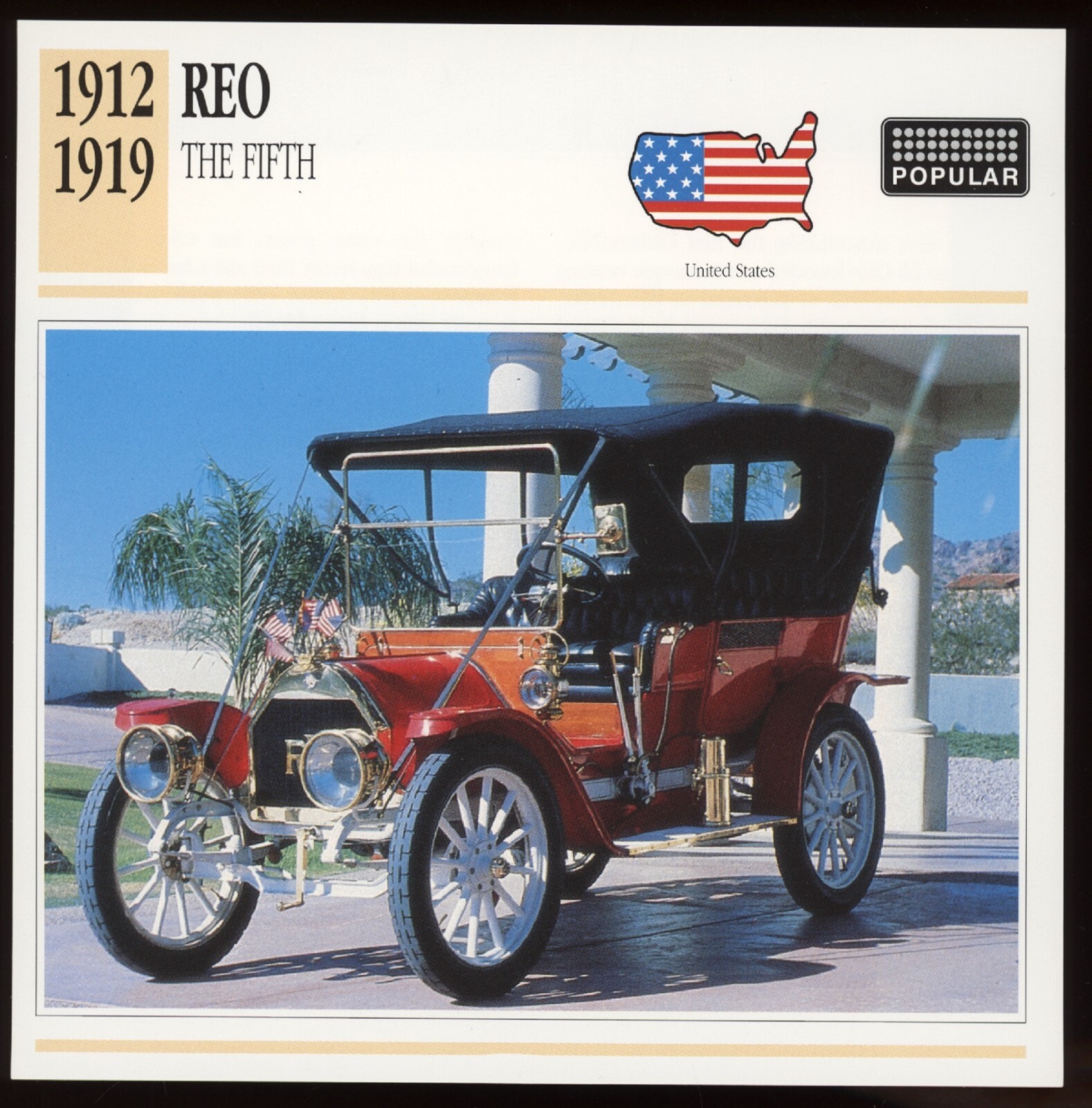 1912 - 1919 Reo The Fifth Classic Cars Card | eBay