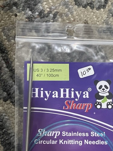 HiyaHiya Sharp Stainless Steel Circular Knitting Needles – Size 3 / 40 ...