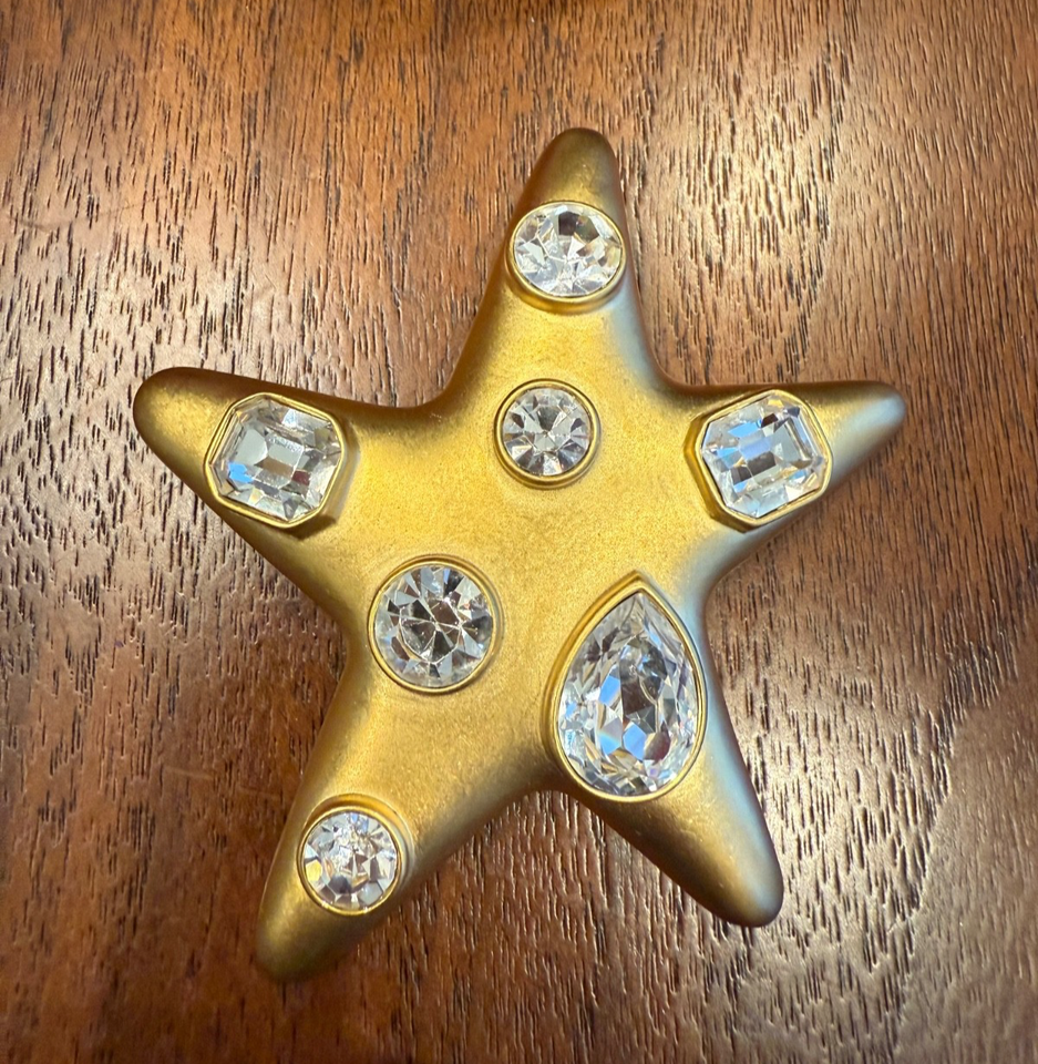 Vintage KJL Kenneth Jay Lane Jackie Kennedy Star Brooch Large Crystal ...