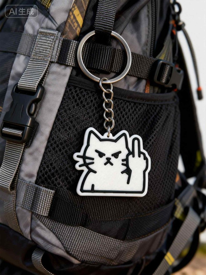 Cat Middle Finger Keychain 2pcs/pack | eBay Australia